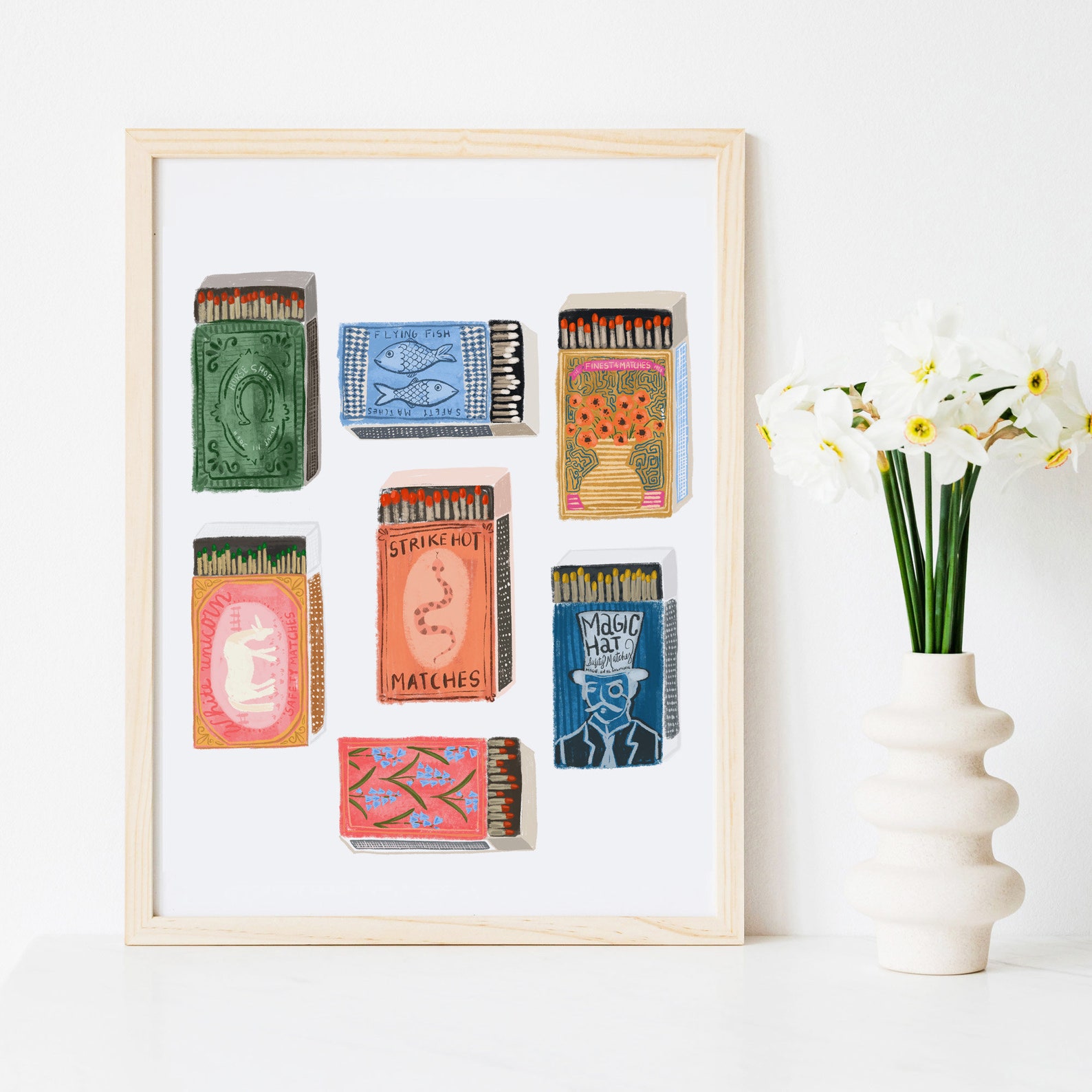 Matchbox Print Matchbox Illustration Vintage Matchbox Art - Etsy