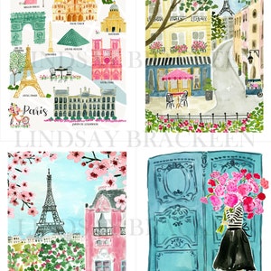 Paris Art Print Set, Paris Travel Art, Paris Wall Decor, Paris Wall Art ...