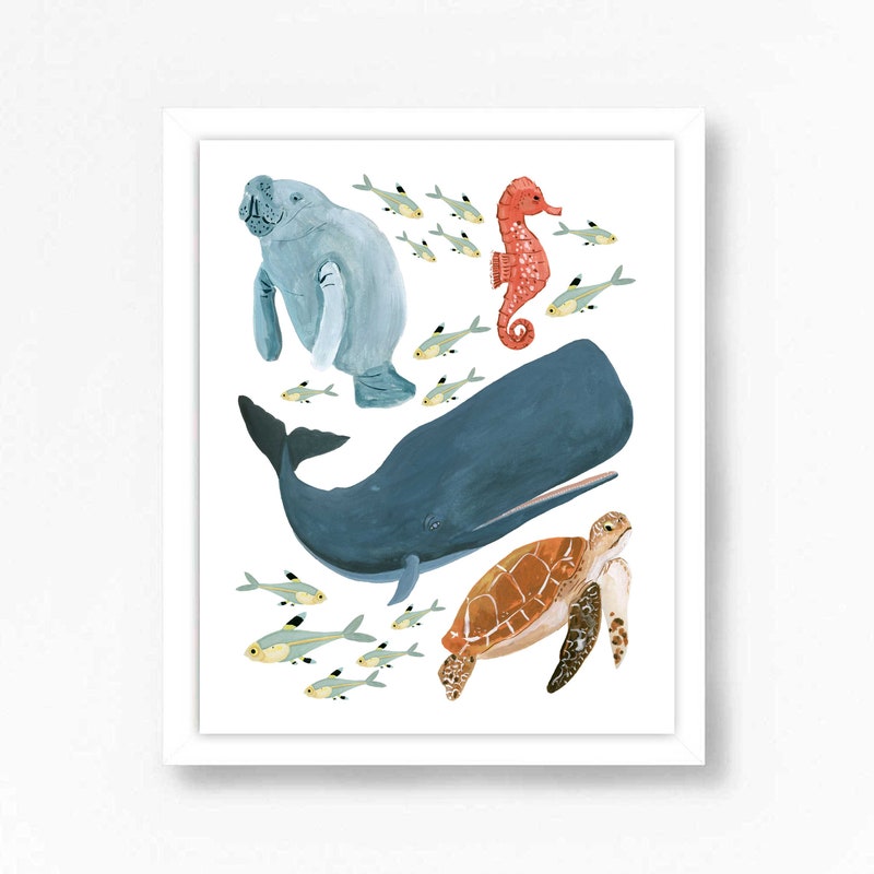 Ocean Animal Art - Etsy