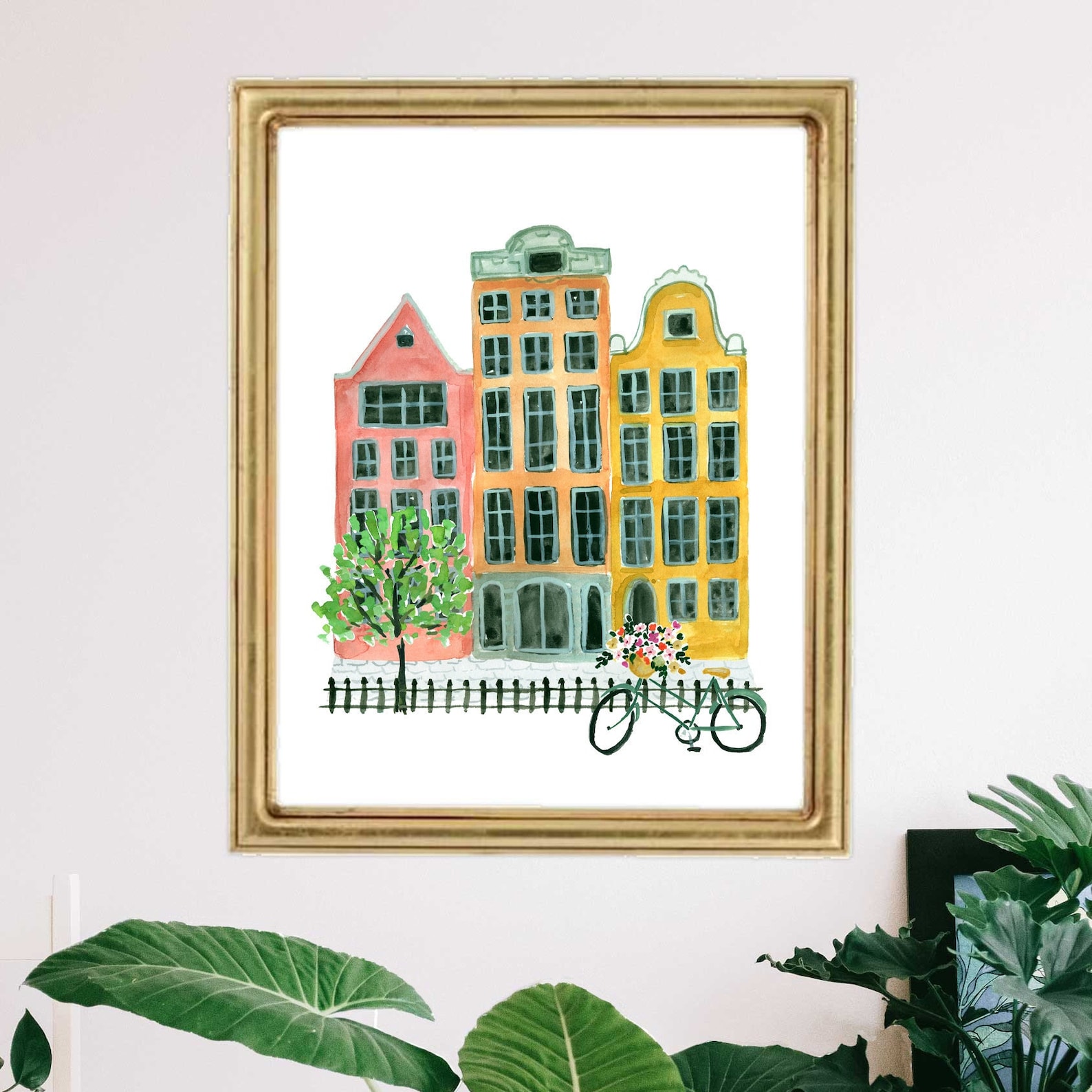 Amsterdam Netherlands Art Print Holland Dutch Houses - Etsy