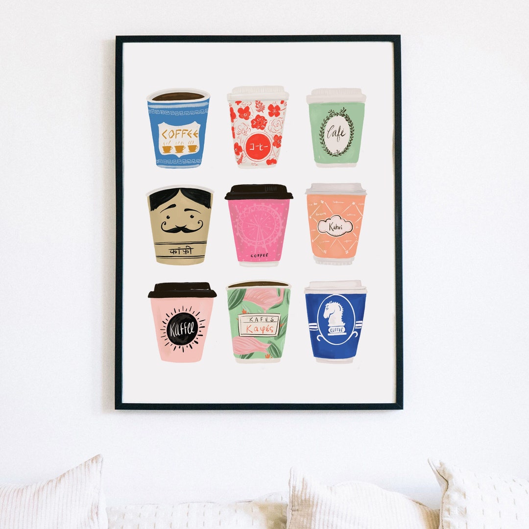 Coffee Print, Coffee Poster, Coffee Wall Art, Coffee Gifts, Coffee ...