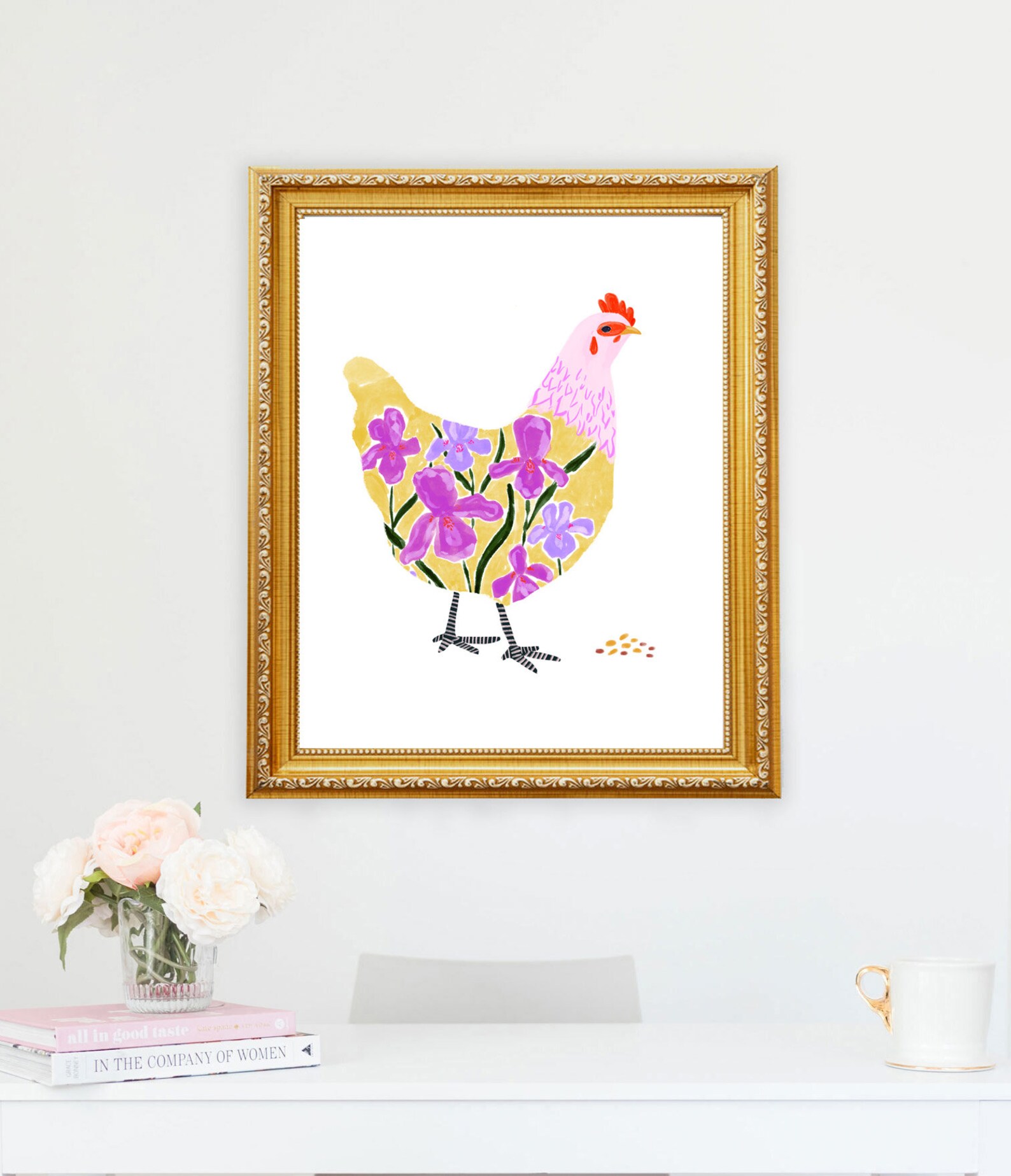 Chicken Art, Chicken Print, Chicken Decor, Chicken Art Print, Chicken ...