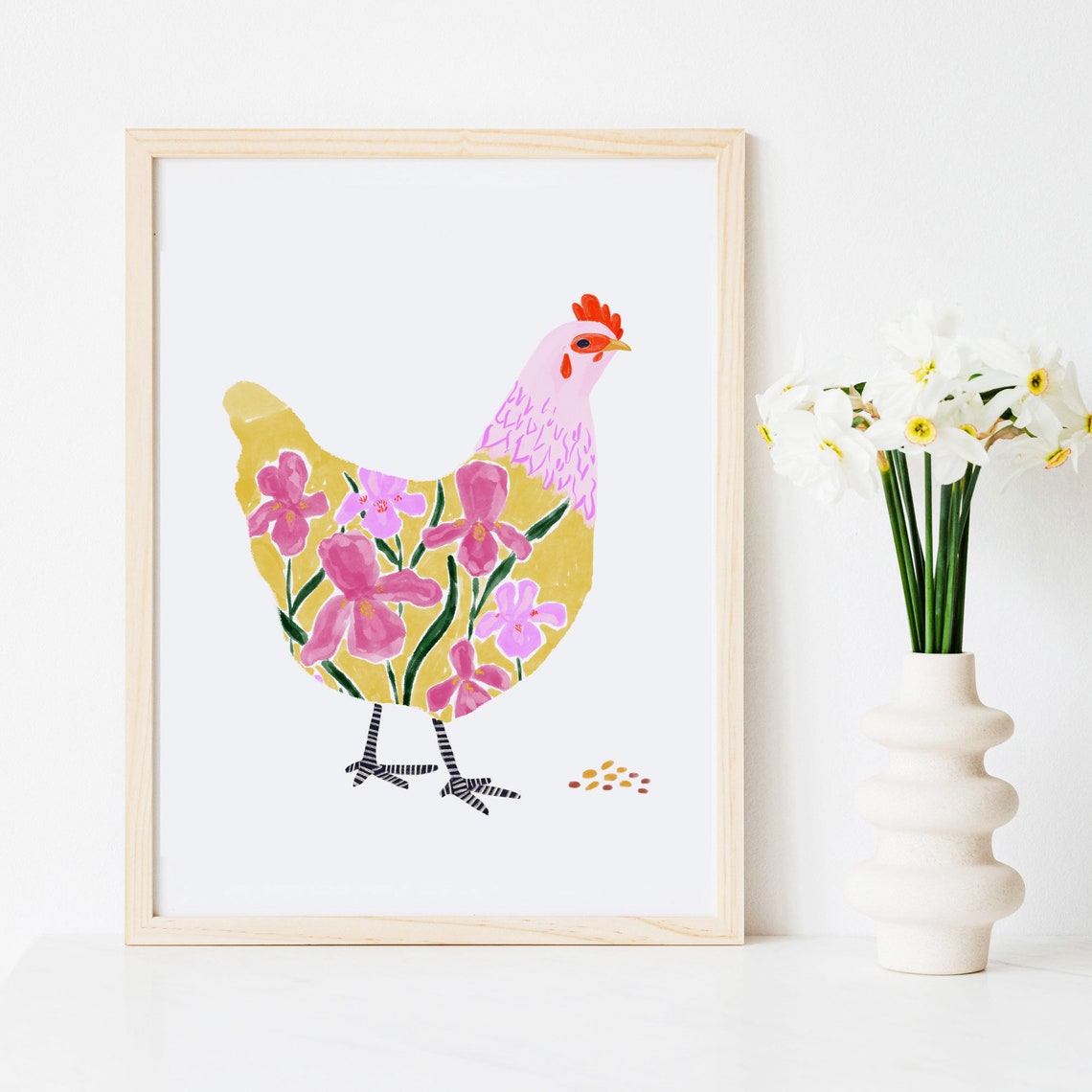 Chicken Art Chicken Print Chicken Decor Chicken Art Print - Etsy