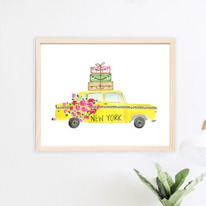 NYC Art NYC Print New York City Taxi Art Print New York Taxi Art Nyc ...