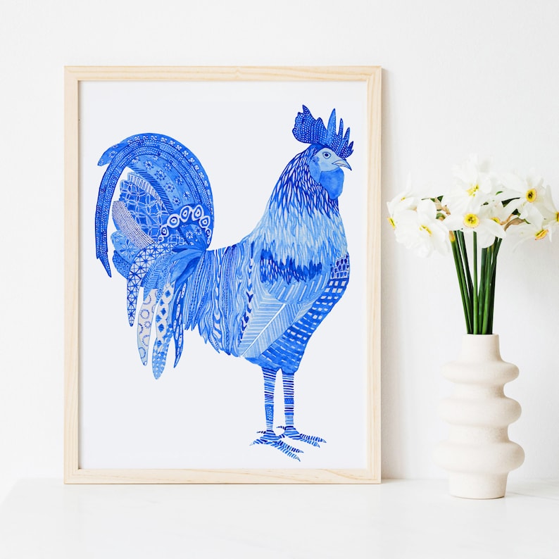 Rooster Art Print Rooster Art Rooster Print Rooster Decor - Etsy