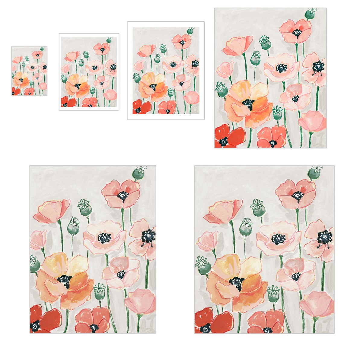 Poppy Poppies Art Print Wall Decor Poppy Painting Poppies Art - Etsy