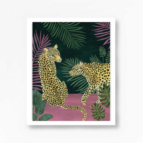 Cheetah Print Hot Pink Leopard Art Print Boho Home Decor - Etsy