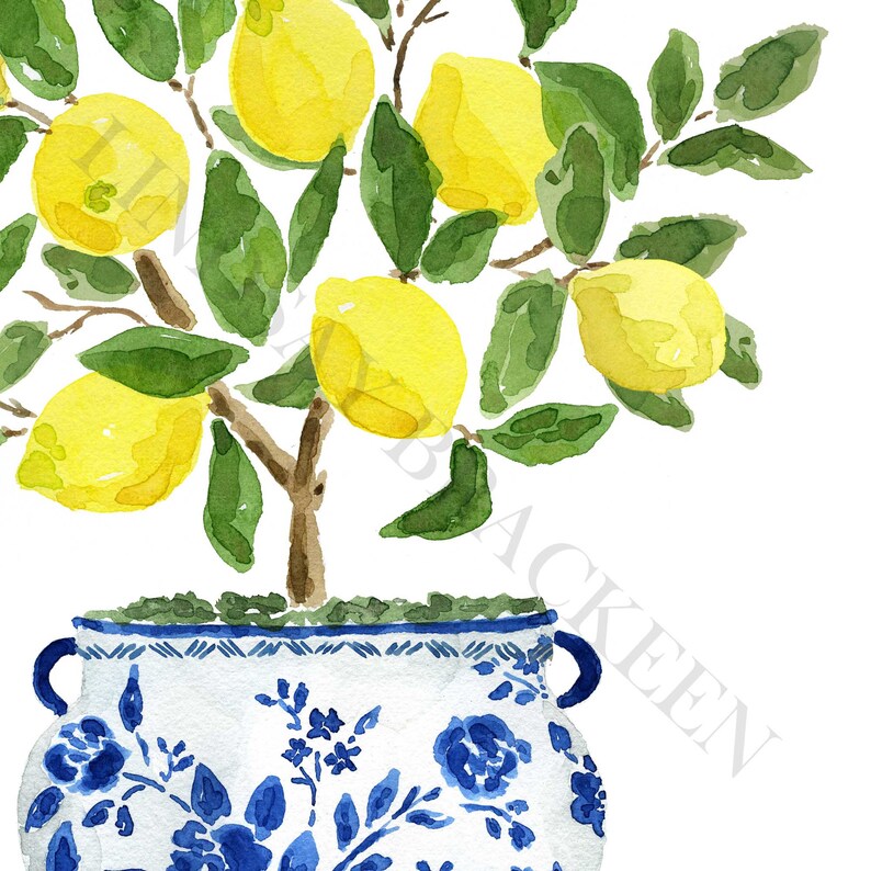 Lemon Tree Art Lemons Art Lemons Print Lemon Tree Print - Etsy