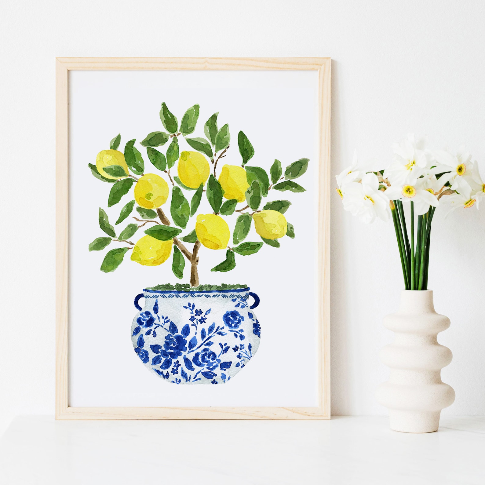 Lemon Tree Art, Lemons Art, Lemons Print, Lemon Tree Print, Lemon ...