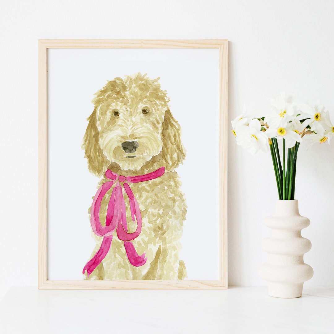 Goldendoodle Art Print, Goldendoodle Art, Goldendoodle Portrait ...