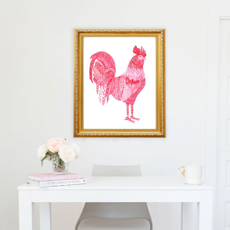 Rooster Art Print Rooster Art Rooster Print Rooster Decor - Etsy
