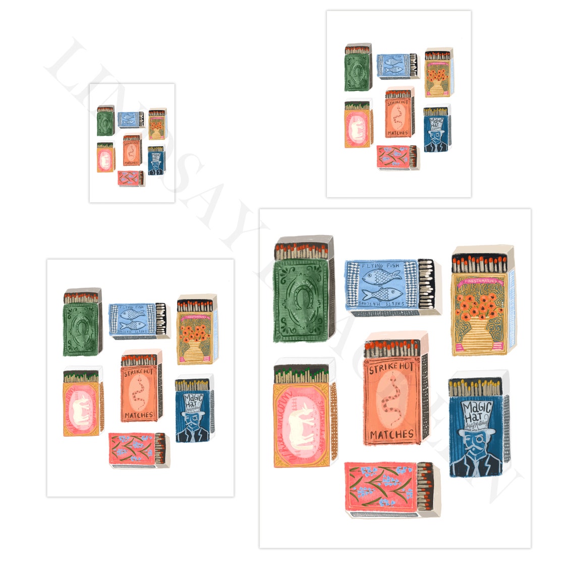 Matchbox Print Matchbox Illustration Vintage Matchbox Art - Etsy