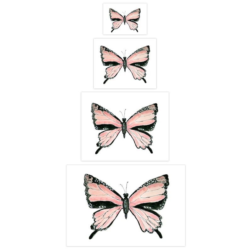 Pink Morpho Butterfly Art Insect Bug Kids Baby Wall Decor | Etsy