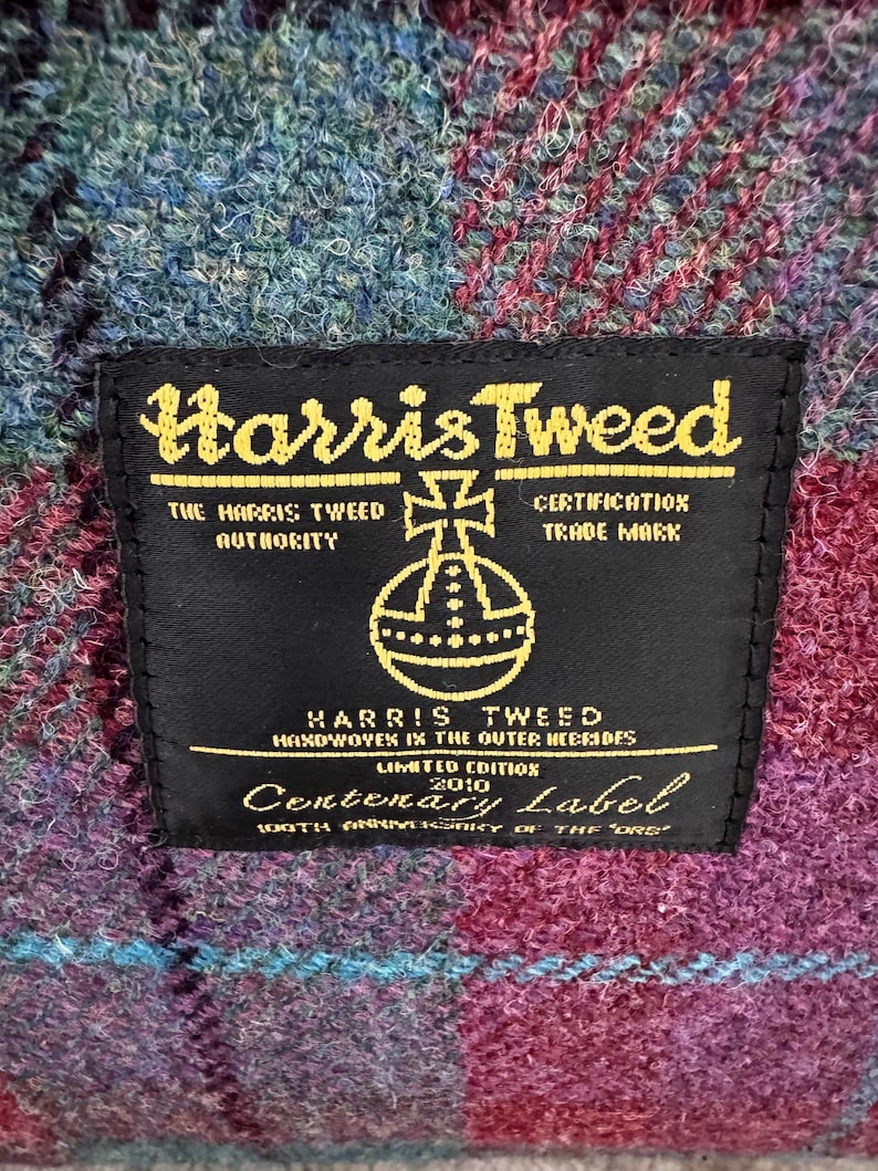 Vintage Harris Tweed by Cadadh Scotland Green&red Tweed Bag - Etsy