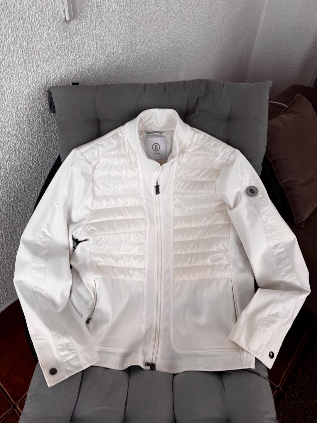 Bogner Ivette Outdoor Luxury White & Beige Light Puffer Jacket - Etsy
