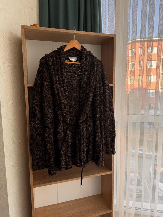 Vintage Max Mara Giacca Brown Lana Virgin Wool Cardig… - Gem Vintage Max Mara Giacca Brown Lana Virgin Wool Cardig… - Gem