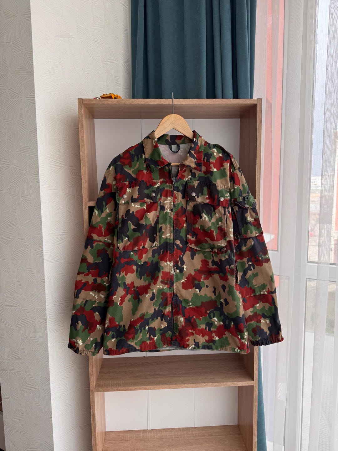 Vintage Rare Camouflage Swiss Army Military M70 Alpenflage Field Jacket ...