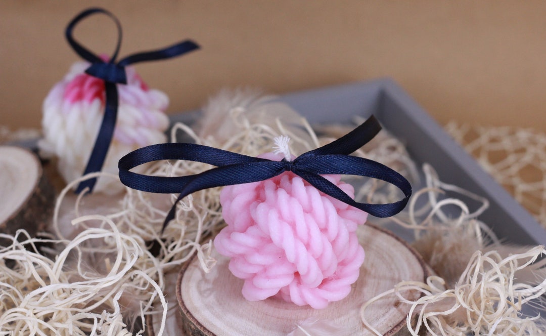 Handmade Rope Candle, Pink Rope Candle, Rope Candle, Easter Decoration ...