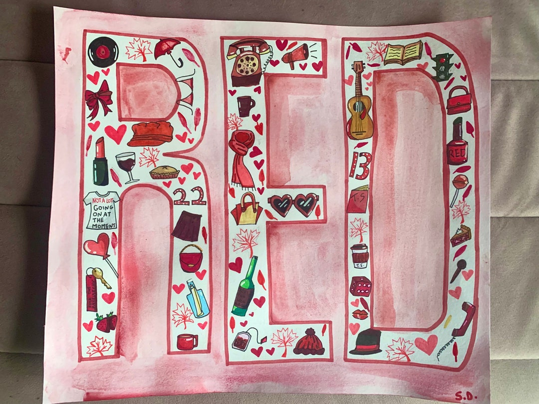 Taylor Swift Red Era Poster - Etsy