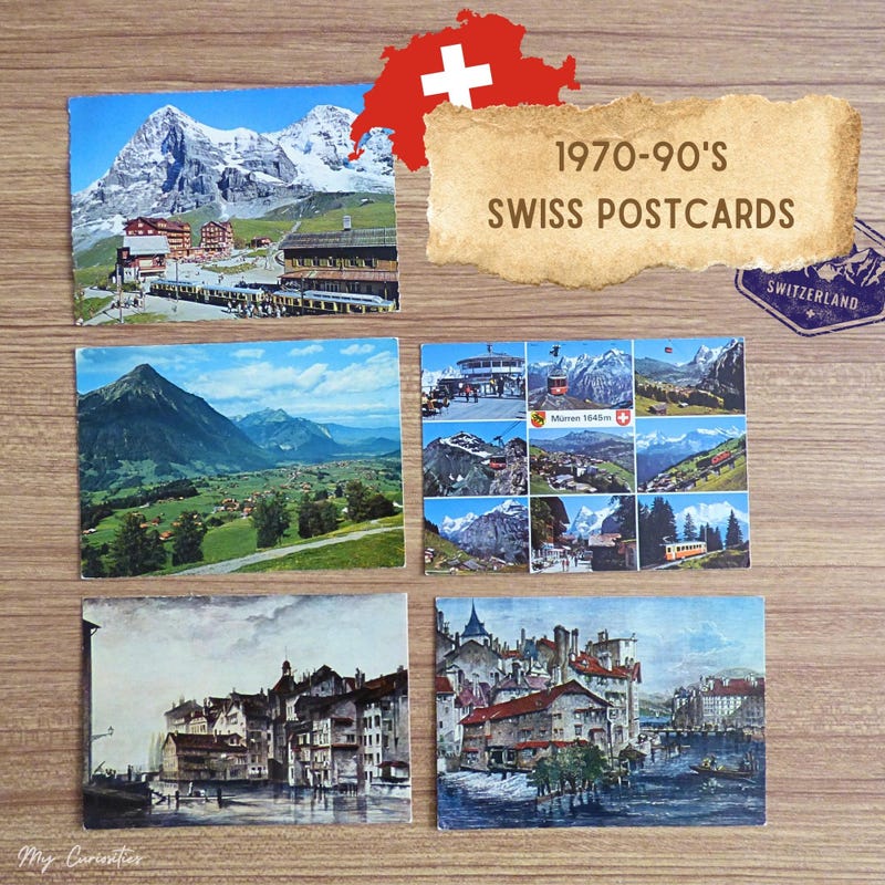 Swiss Postcard - Etsy