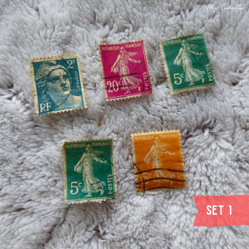 Vintage French Stamp Bundles - 1910's to 1930's - Etsy Australia