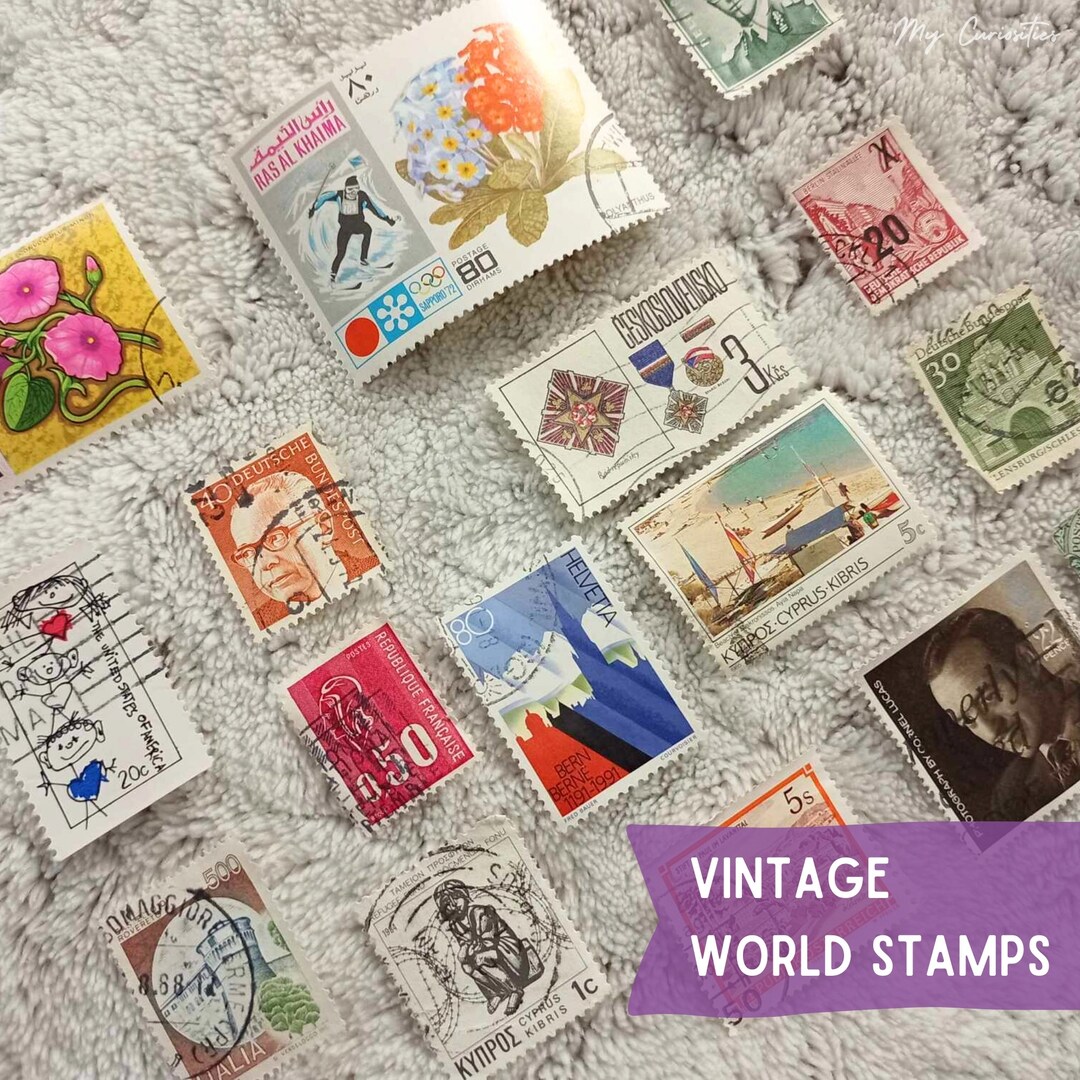 Vintage World Stamp Bundles - 1950's to Present Day - Etsy