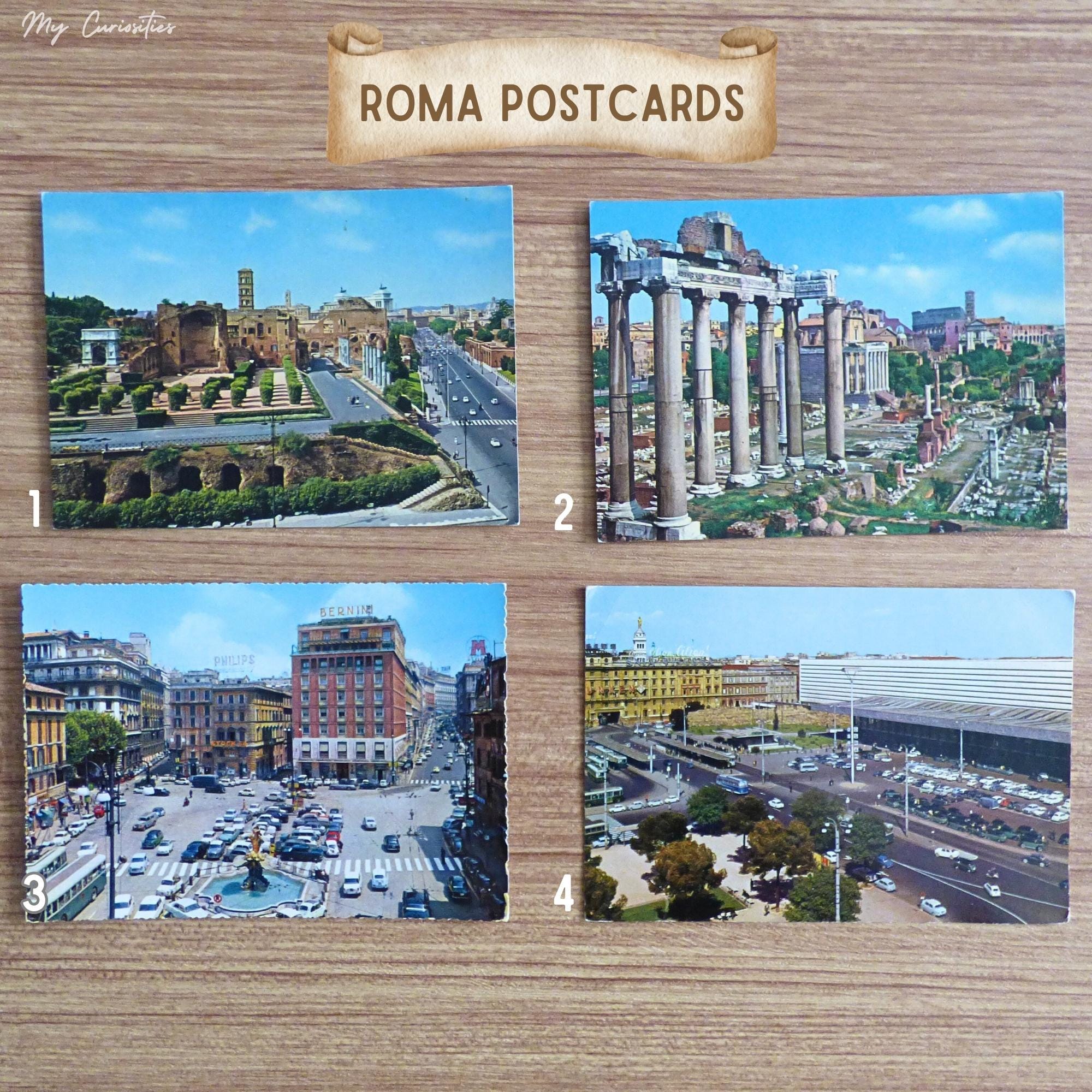 1900-80s Vintage Italy, Rome, Postcards - Etsy