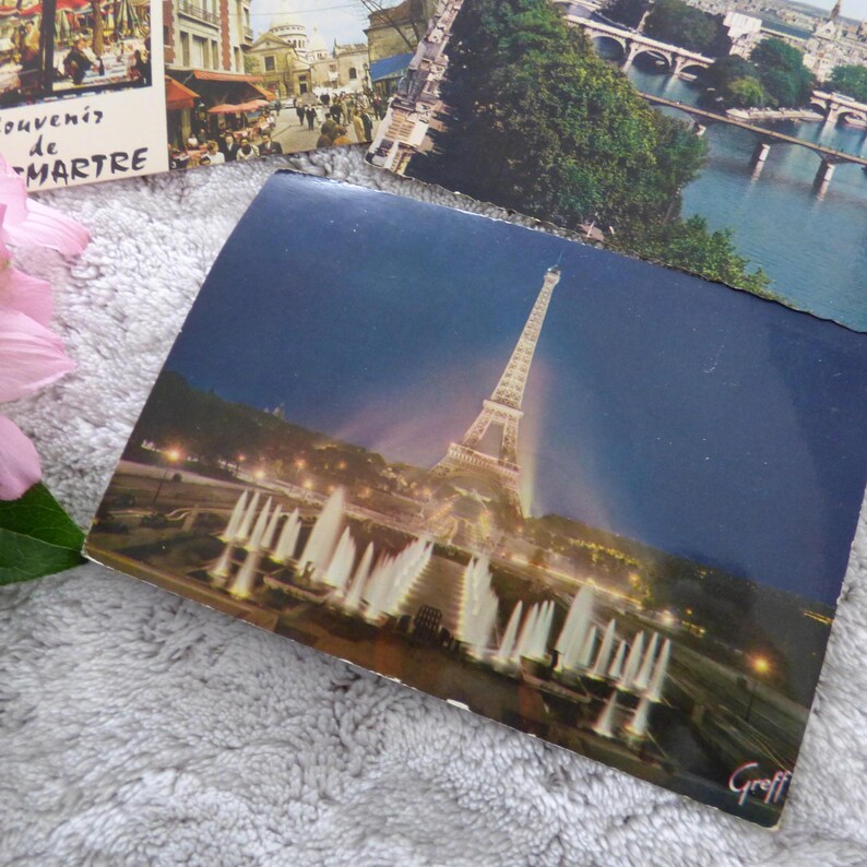 1970's Vintage Paris Postcards - Etsy