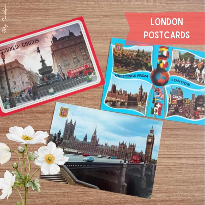 80s - 90s, Vintage London Postcards - Etsy