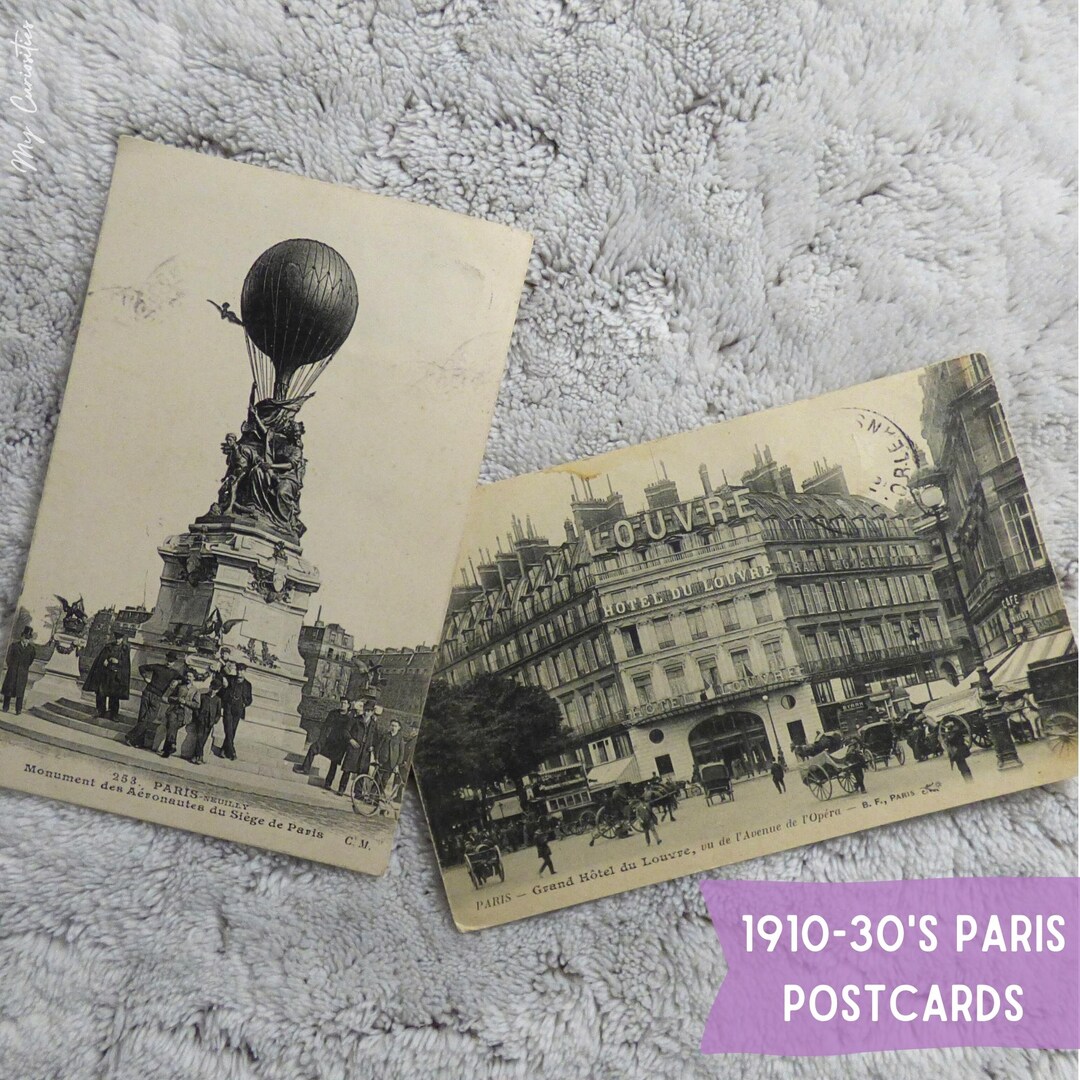 1910-30's Vintage Paris Postcards - Etsy