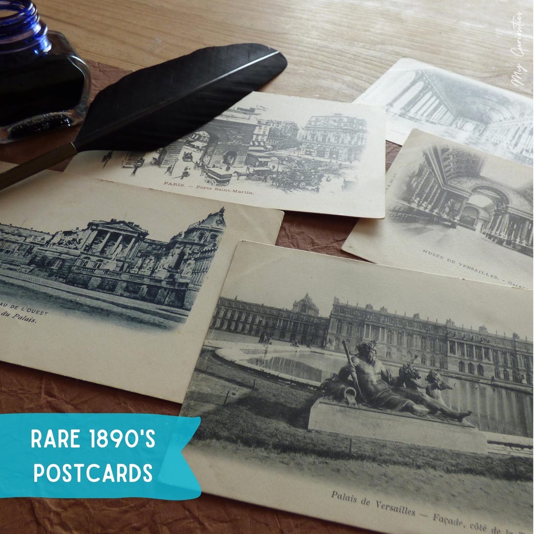 Rare 1890s and 1900s Vintage Paris, Versailles Postcards - Etsy