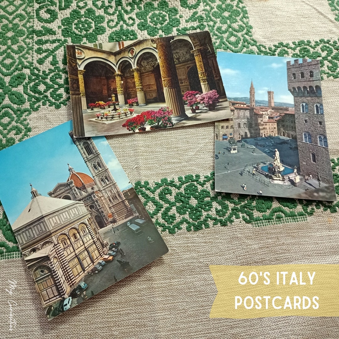 60s Vintage Italy, Firenze, Postcards - Etsy
