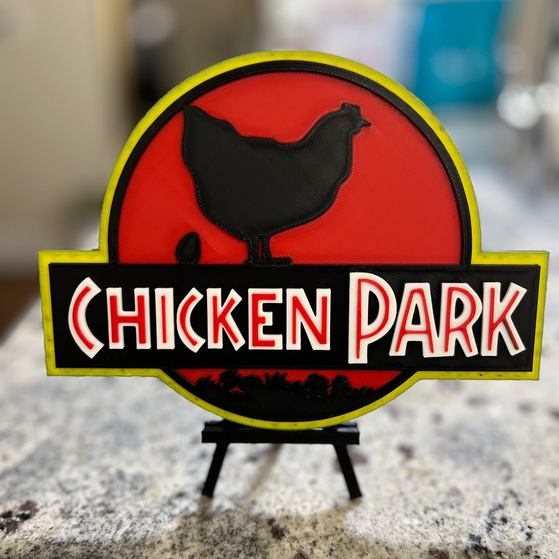Chicken Park Sign Jurassic Park Theme - Etsy