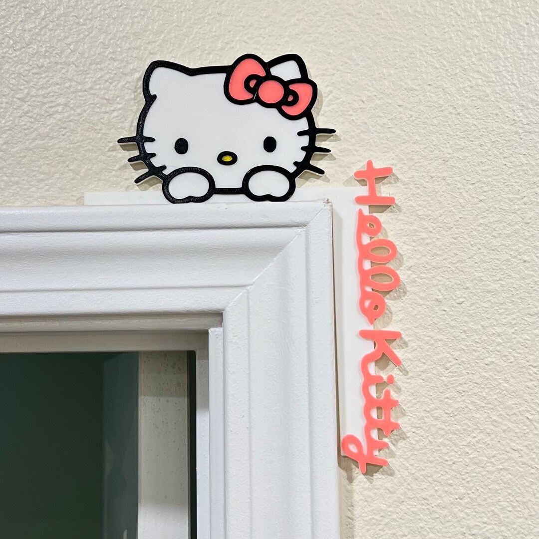 Hello Kitty Door Frame Decoration Cute Home Decor 3D Printed - Etsy ...