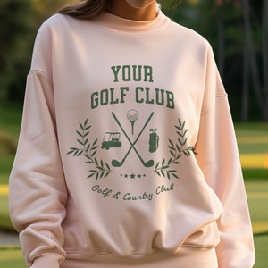 Custom Golf Club Sweatshirt, Personalized Unisex Golf Sweater, Your ...