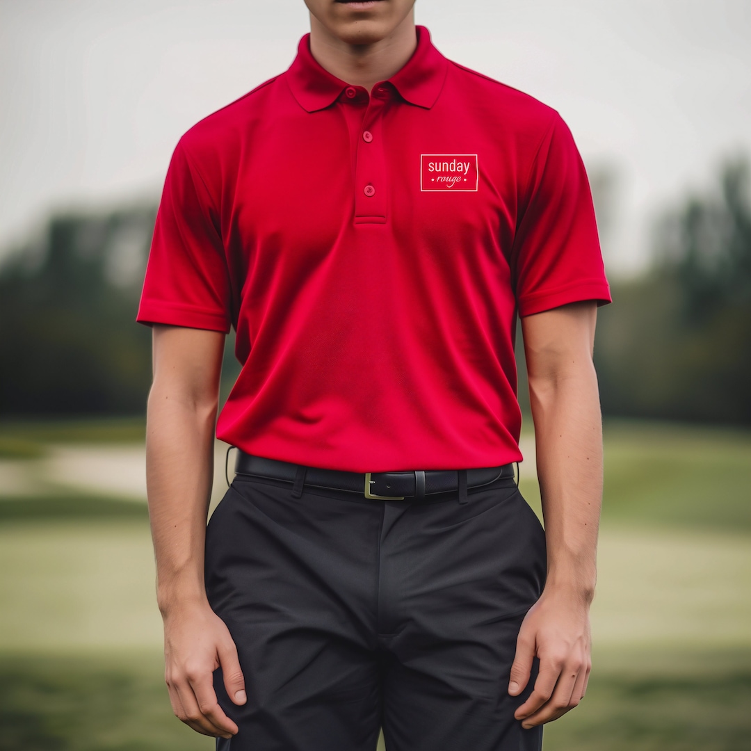Sunday Rouge Golf Polo, Days of the Week Collection, Sunday Red Golf ...