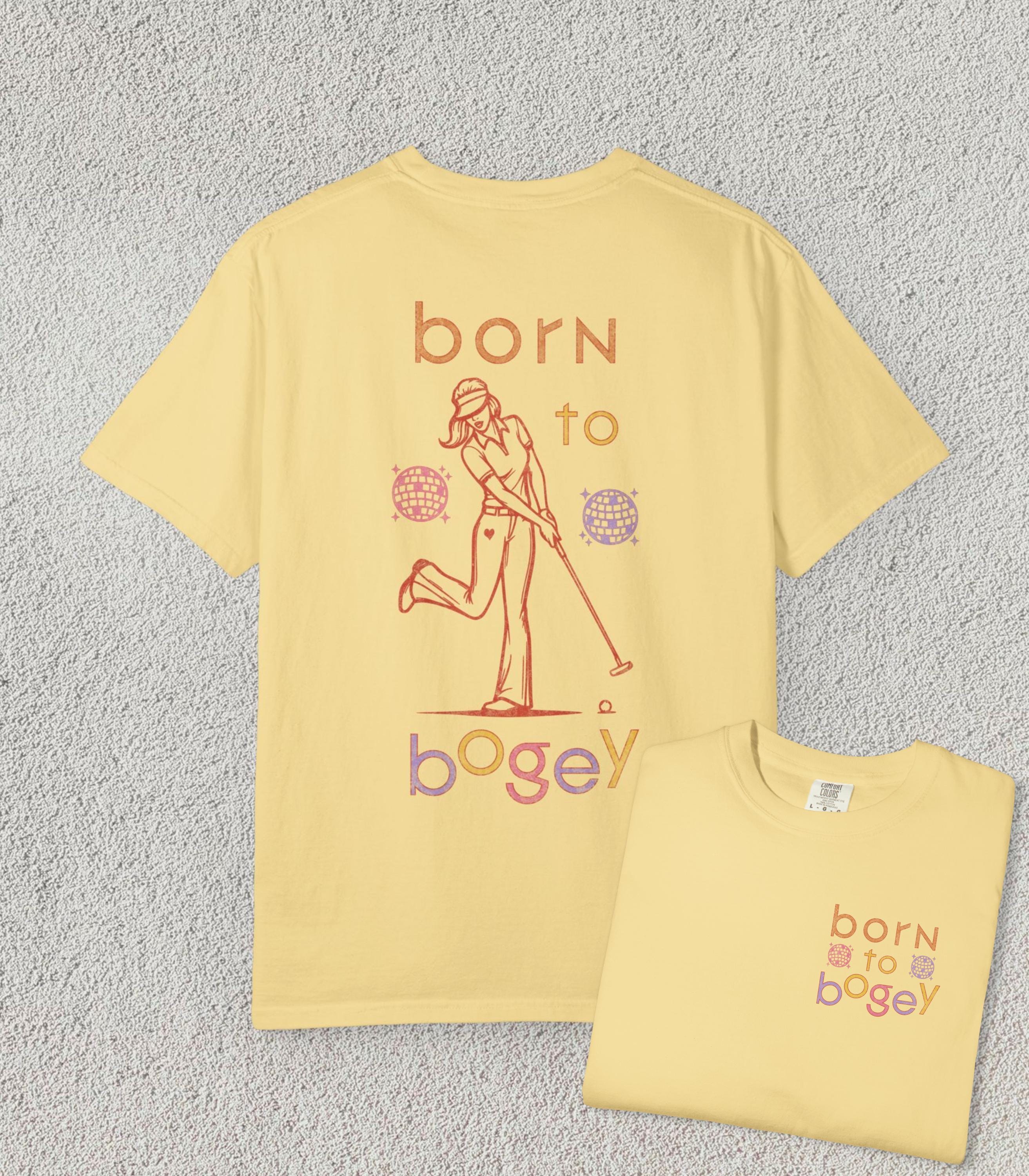 Comfort Colors Born to Bogey Golf Shirt - Disco Golf Tee, Vintage ...