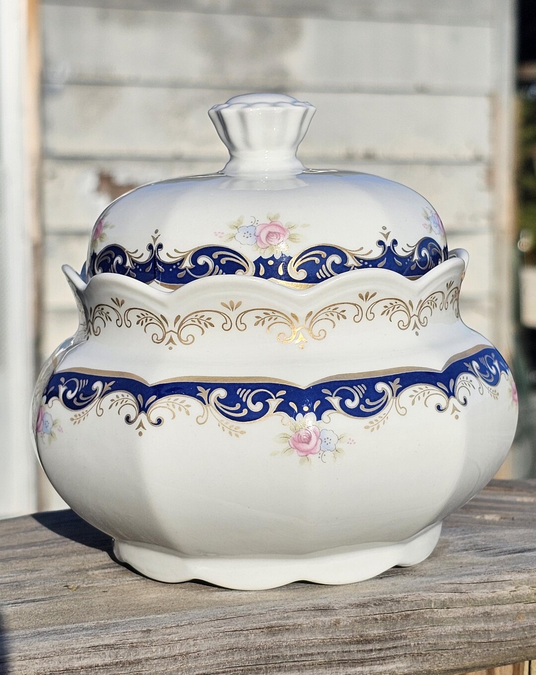 Vintage Santa Clara Porcelana Made in Spain Gilded Fine Porcelain ...