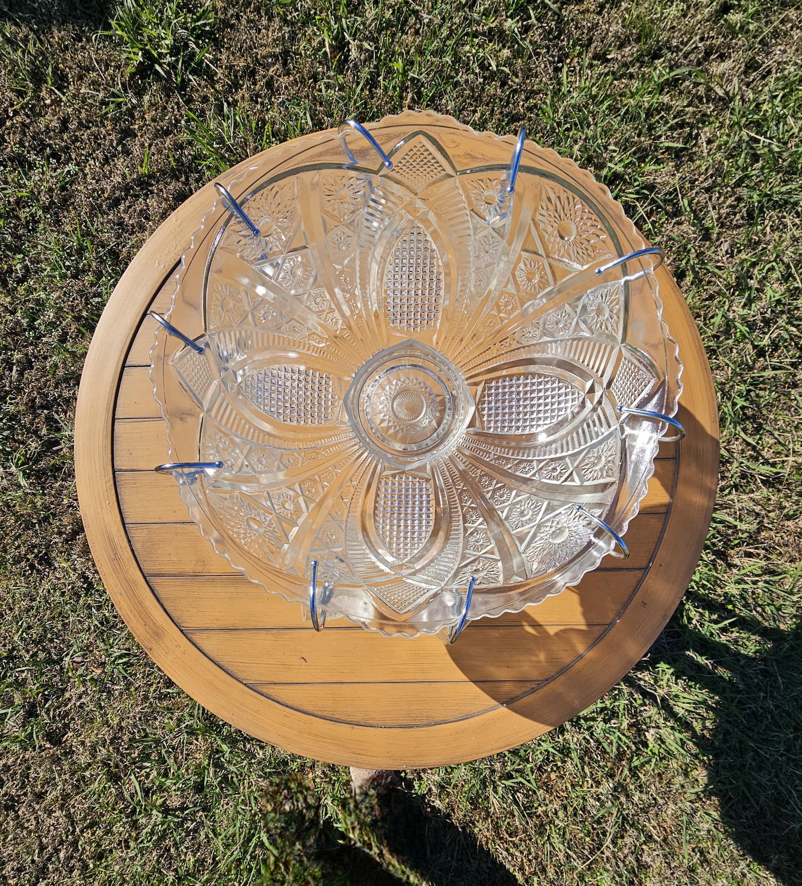 Vintage Yorktown Thatcher Mckee 12 Piece Pedestal Pressed Cut Glass ...