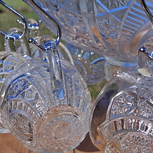 Vintage Yorktown Thatcher Mckee 12 Piece Pedestal Pressed Cut Glass ...