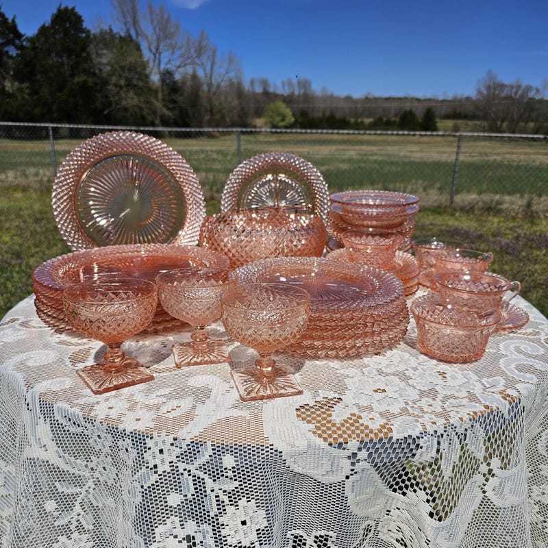 Vintage Pink Glass - Etsy