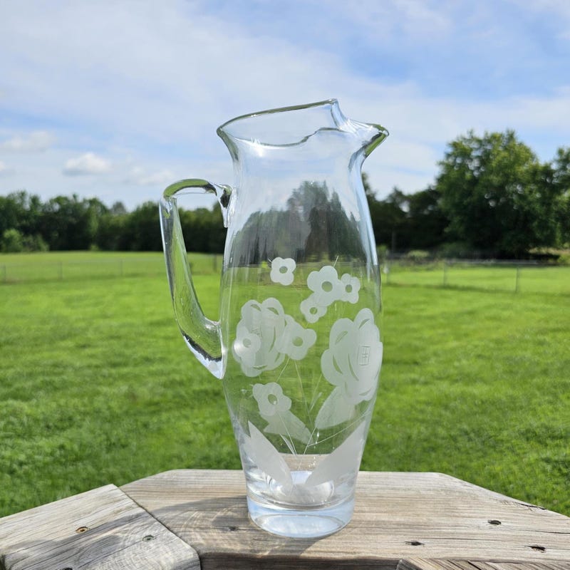 Glass Pitcher - Etsy