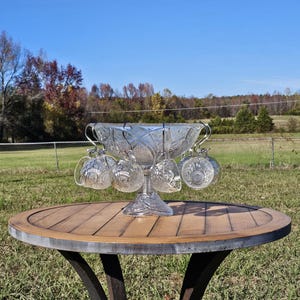 Vintage Yorktown Thatcher Mckee 12 Piece Pedestal Pressed Cut Glass ...