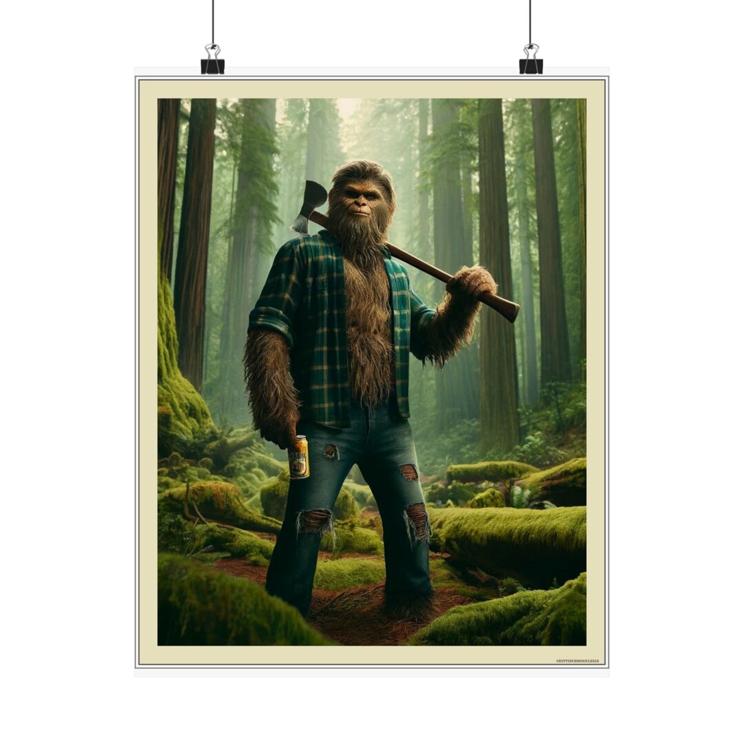 Matte Sasquatch Poster - Etsy