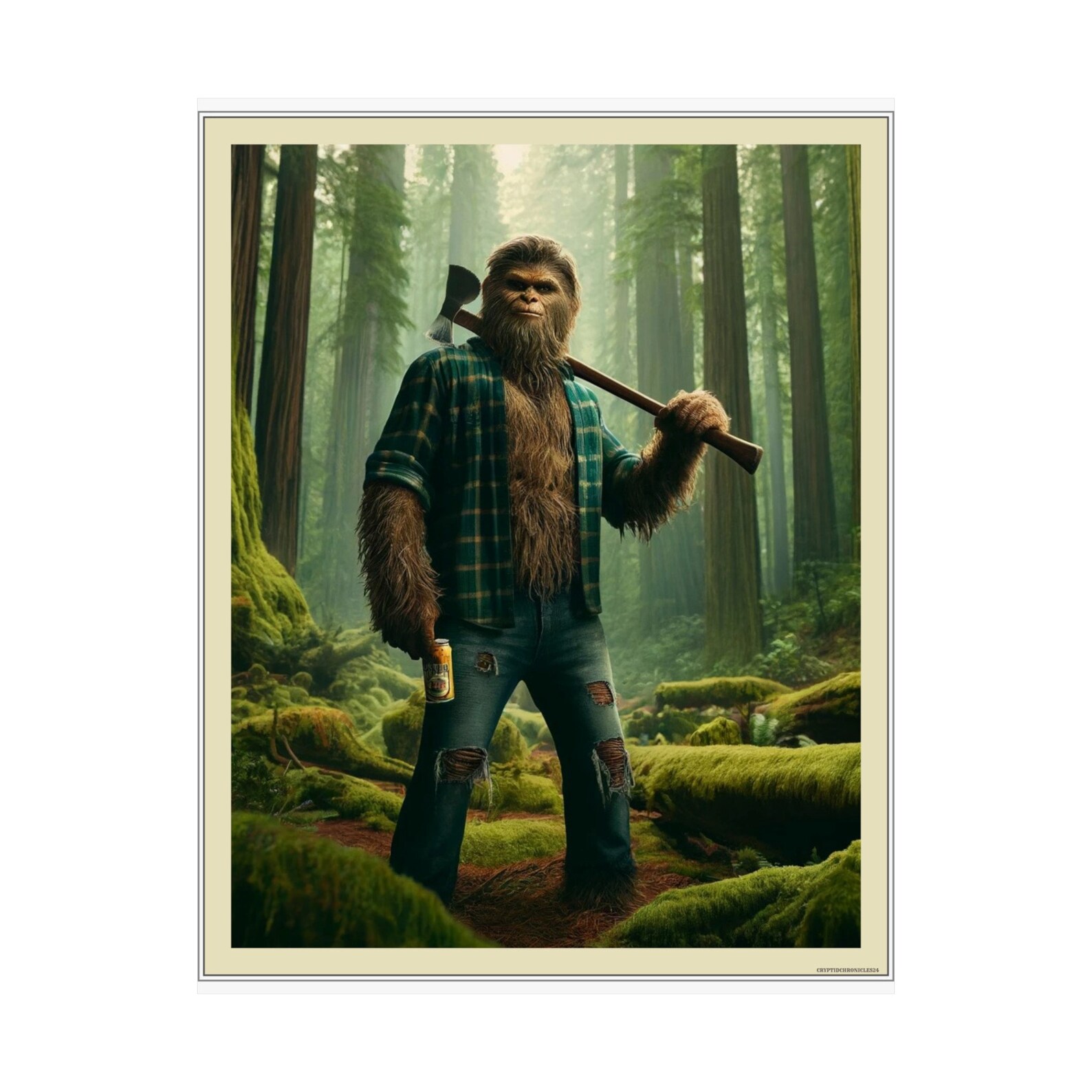 Matte Sasquatch Poster - Etsy