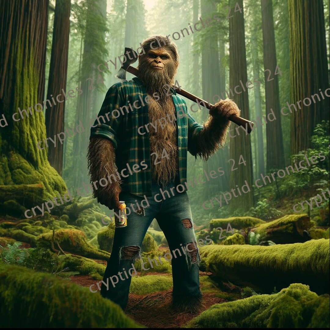 Bigfoot Sasquatch Trading Card Download Art - Etsy