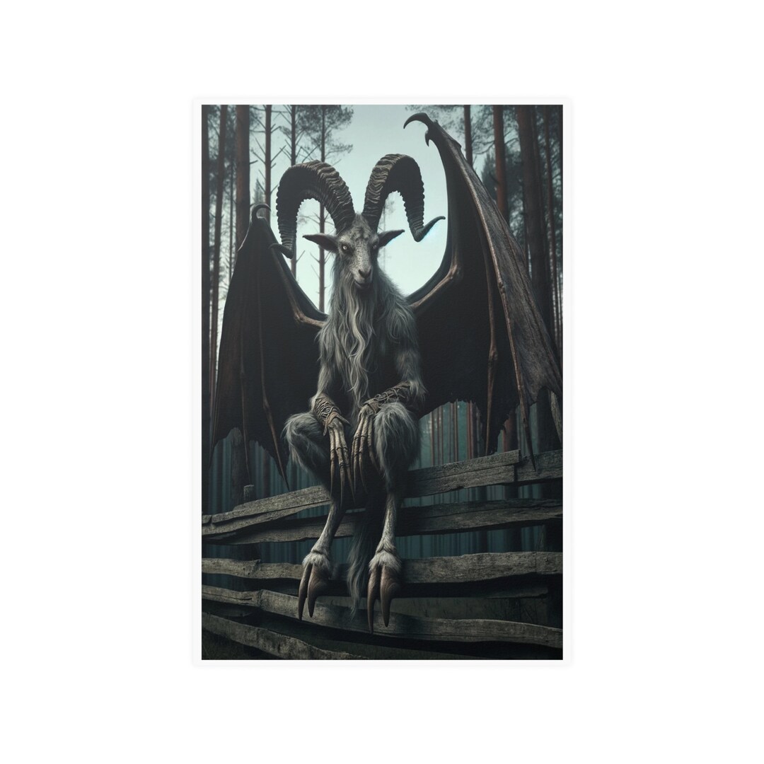 Jersey Devil Satin Poster Cryptidcore Cottagecore Wall Art Gotic Decor ...