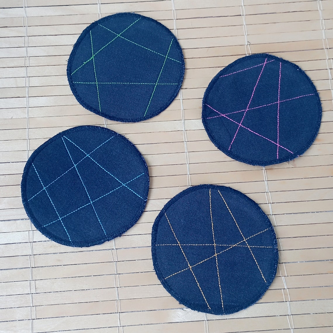 Denim Coasters Set, Reusable Denim Decor, Eco Friendly - Etsy