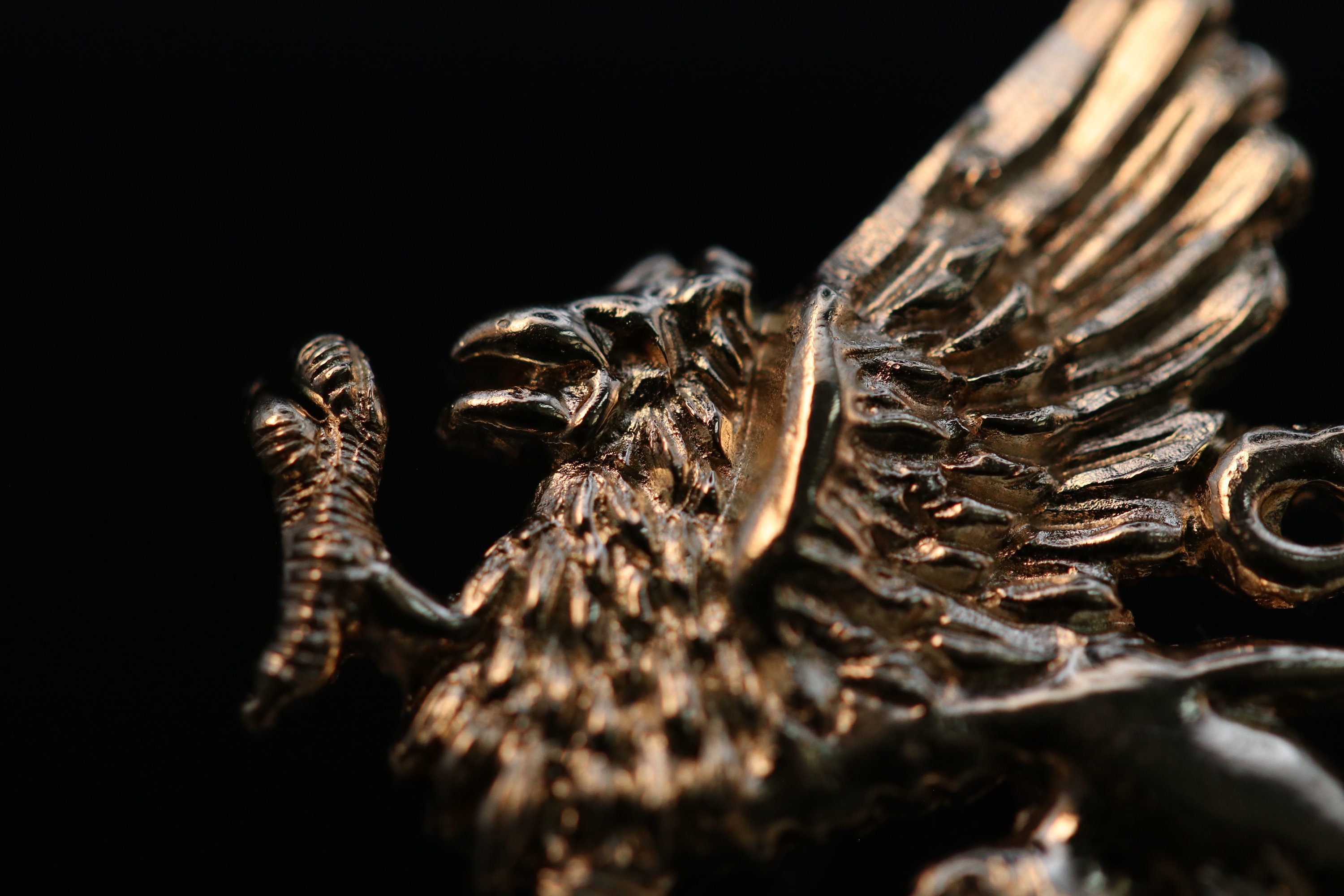 14K Yellow Gold Griffin Coat of Arms Pin/pendant Men's Suit Lapel Pin ...