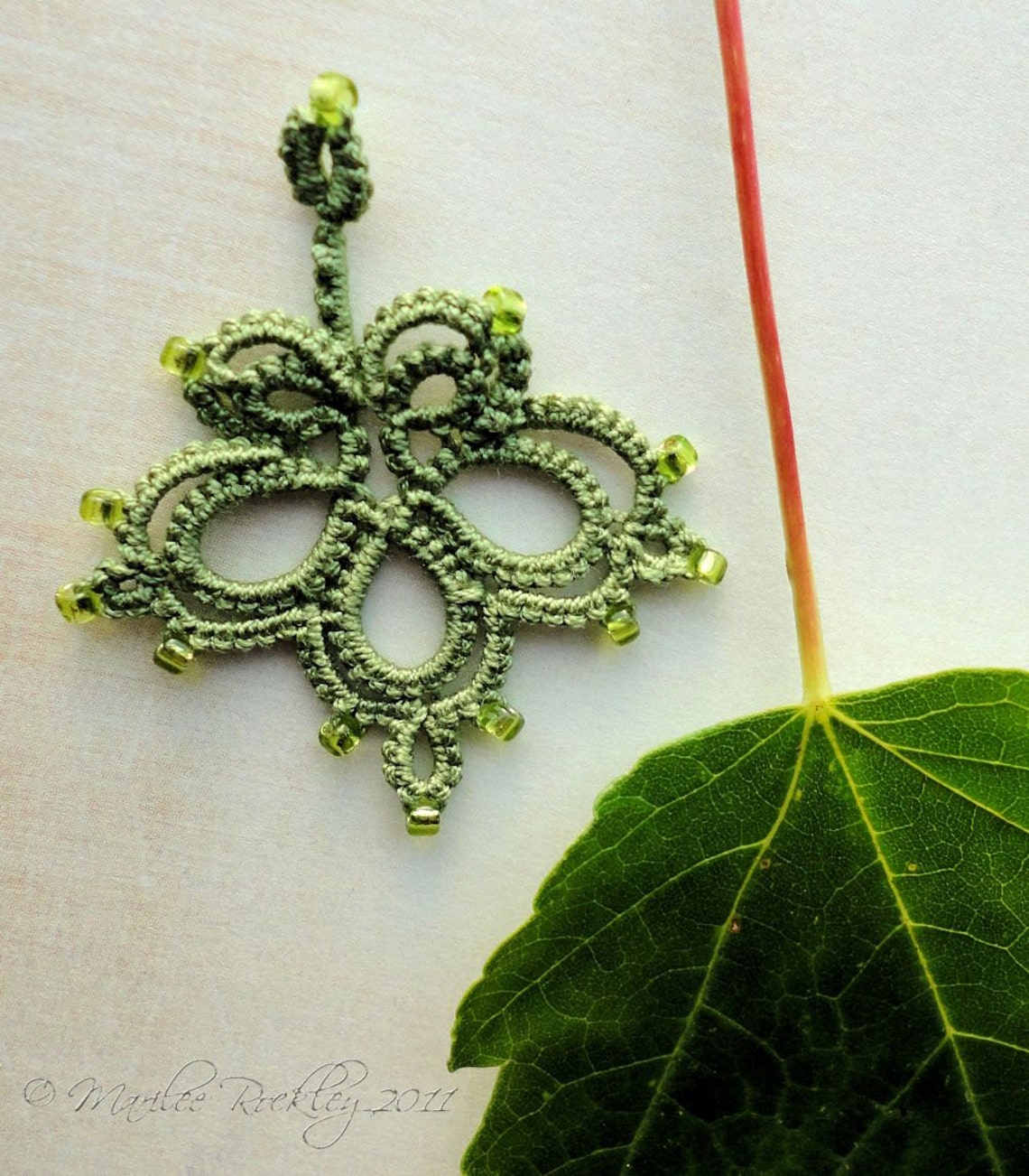 Tatting Pattern "small Maple Leaf" PDF Instant Download - Etsy Canada